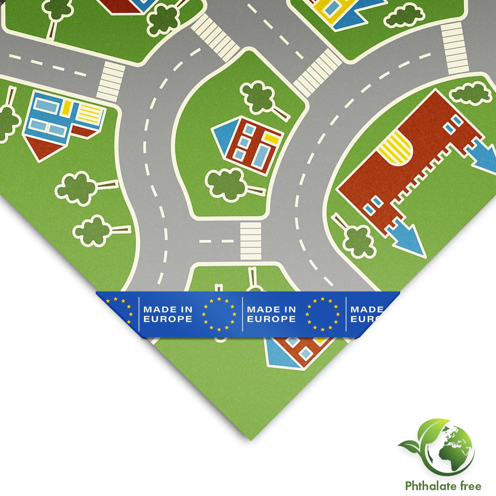 CV-Belag | Roadtrip 547M | Vinyl-Bodenbelag für Kinder mit Straßenland